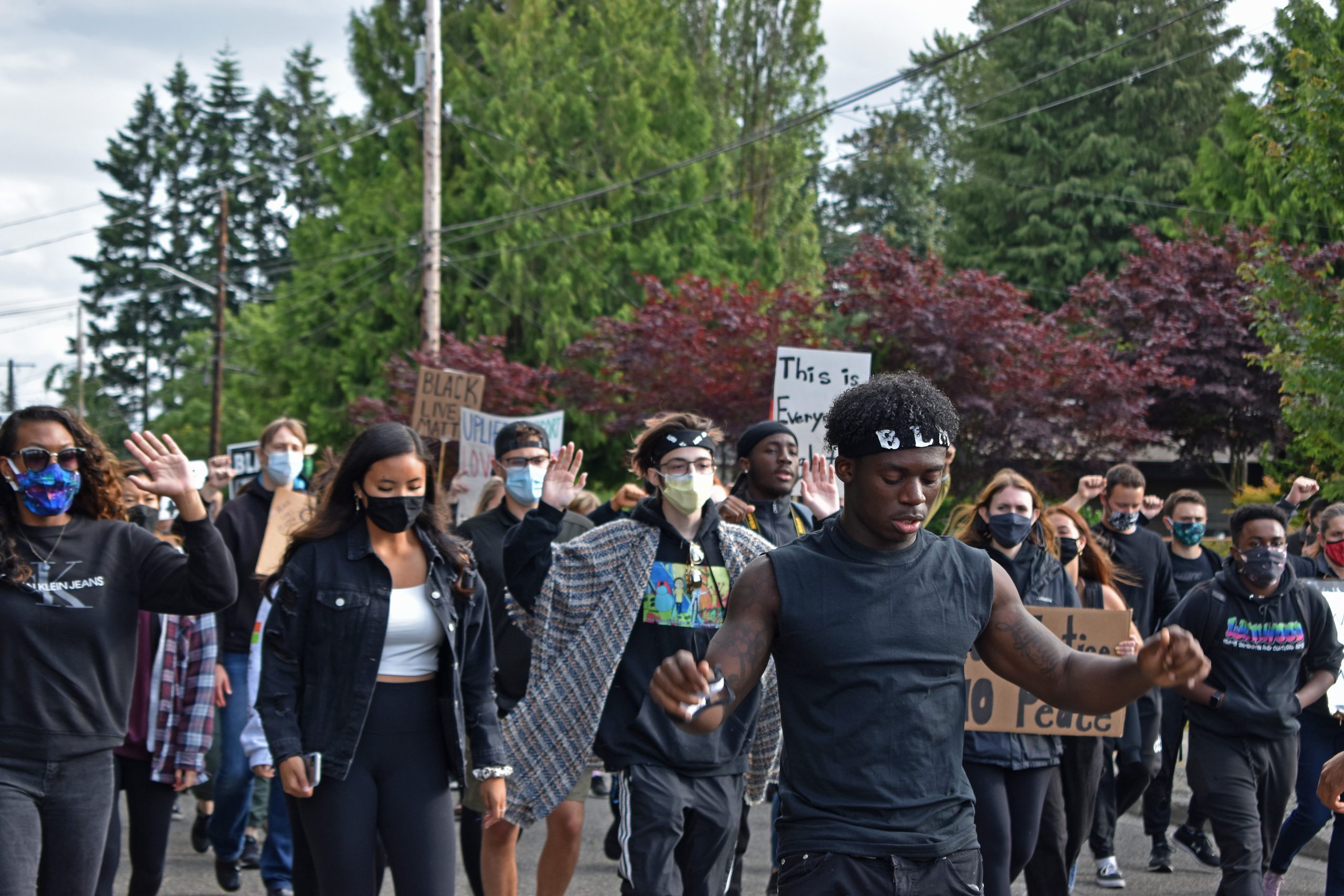 Black Out Tuesday march held at Lynnwood City Hall - Lynnwood Times