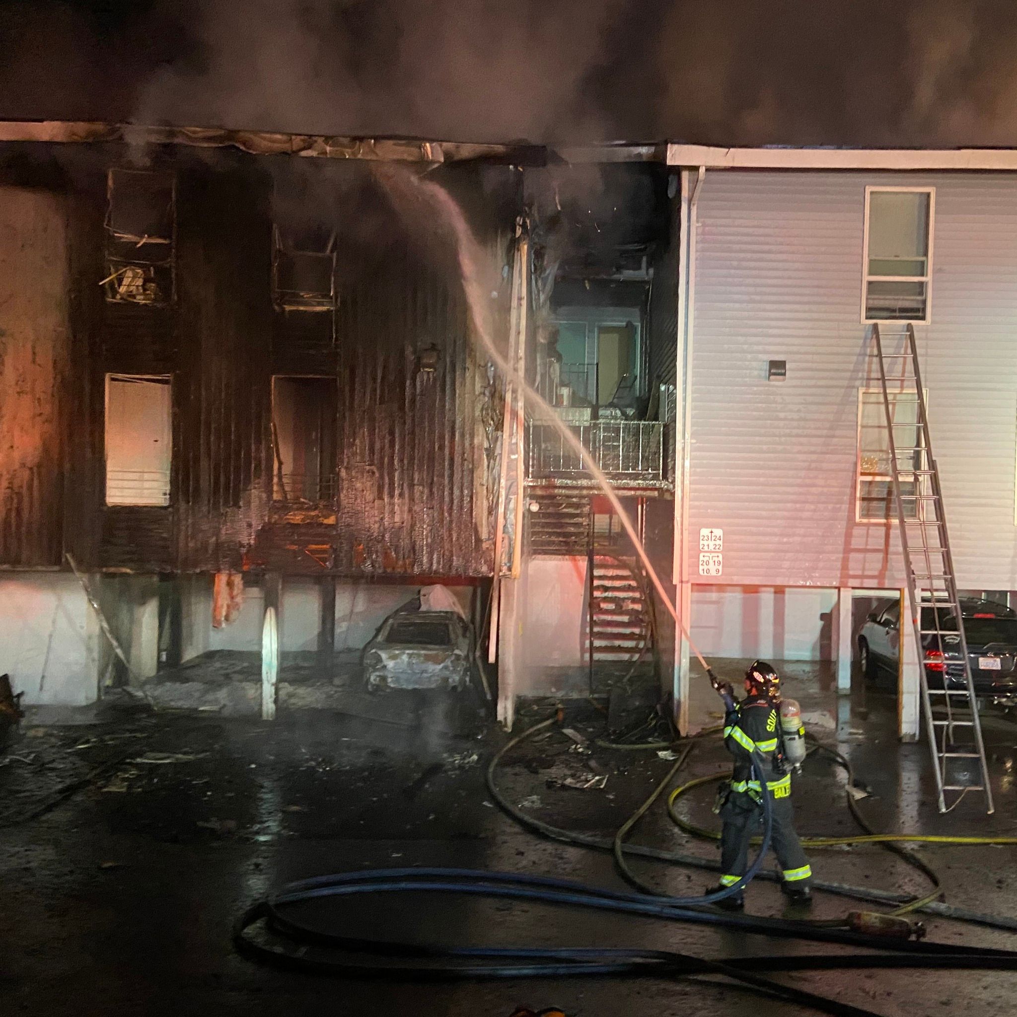 15 displaced but no injuries in apartment fire, arson suspected ...