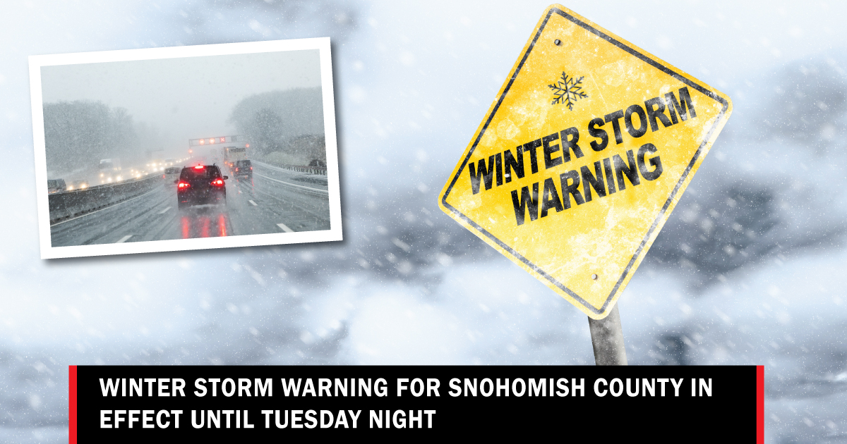Winter storm warning in effect until Tuesday night - Lynnwood Times