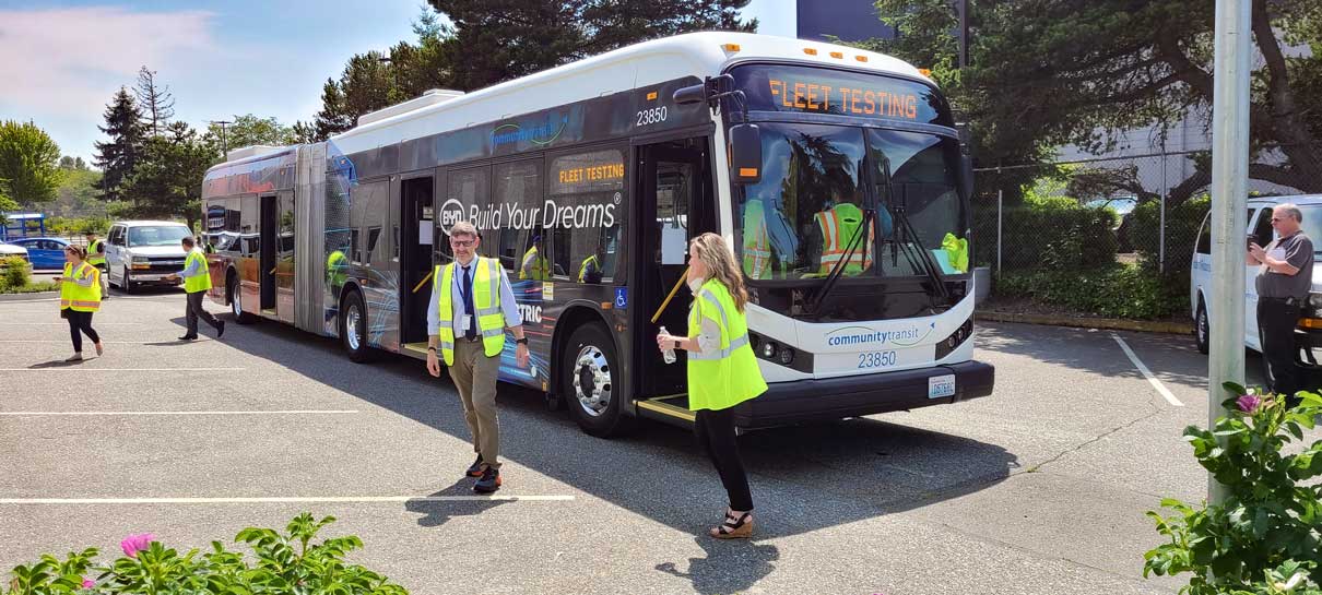 Larsen and Ilgenfritz ride on Community Transit’s first ever all ...