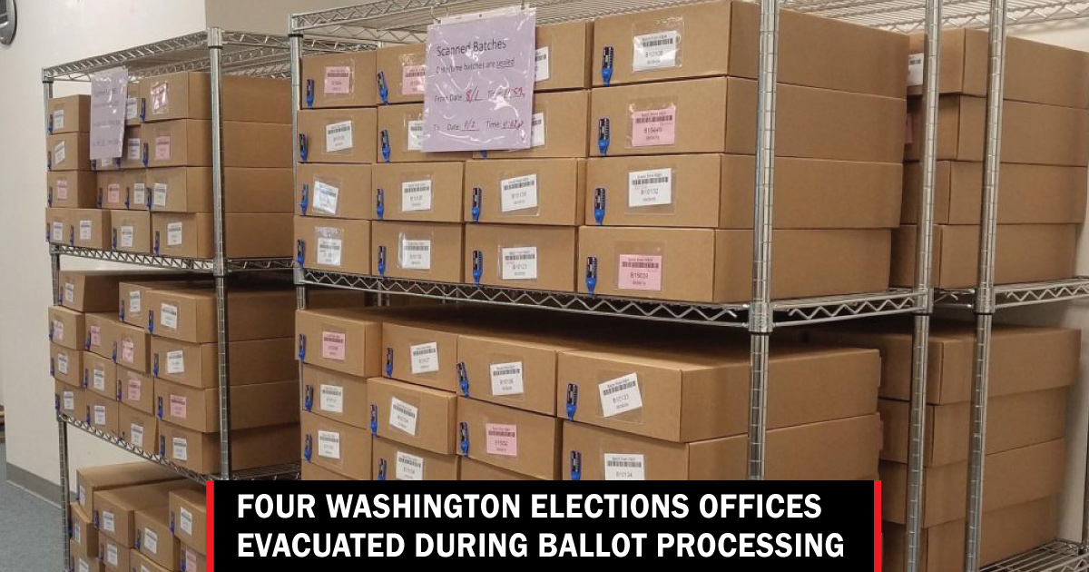 Four Washington elections offices evacuated during ballot processing ...