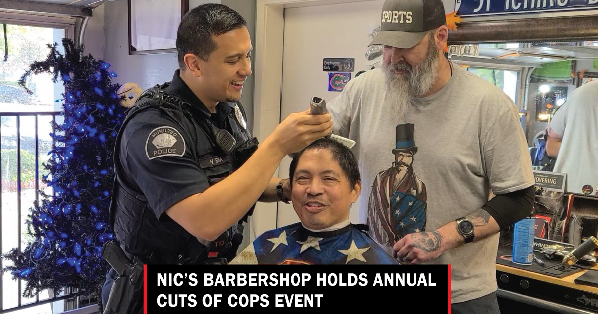 Nic’s Barbershop holds annual Cuts of Cops event - Lynnwood Times