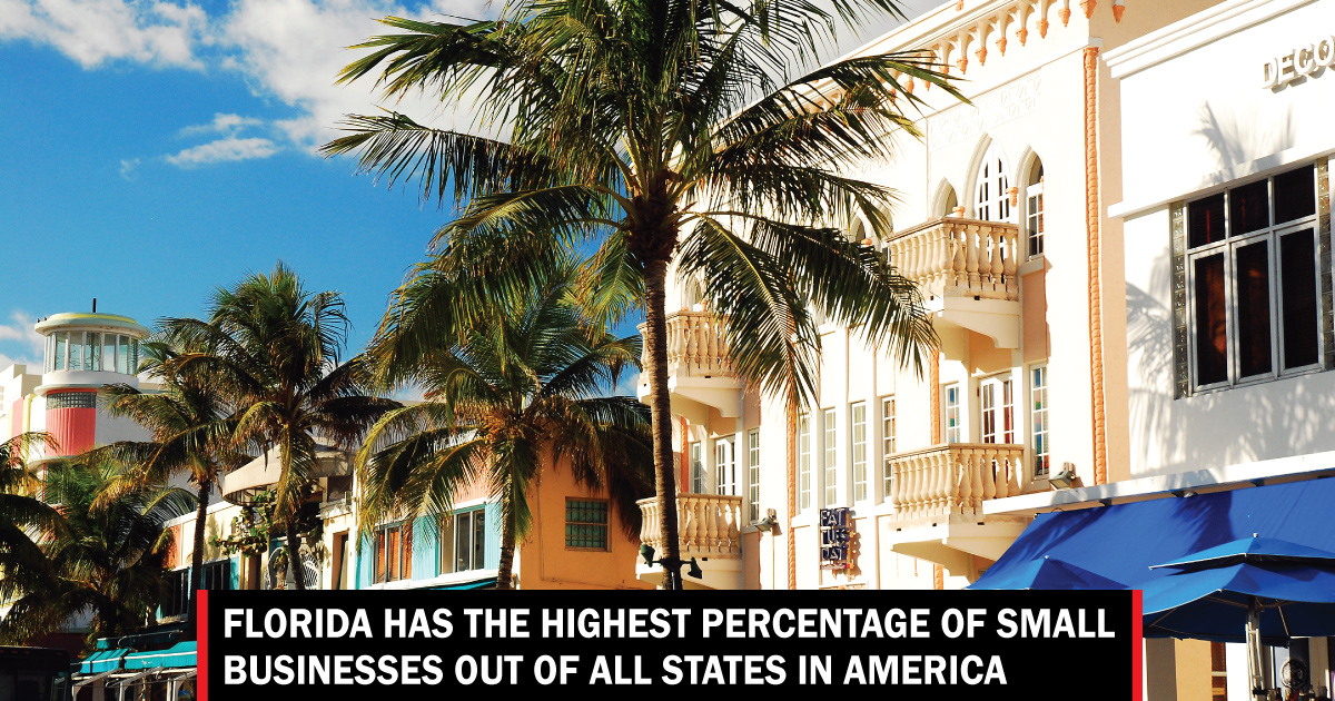 Florida has the highest percentage of small businesses out of all ...
