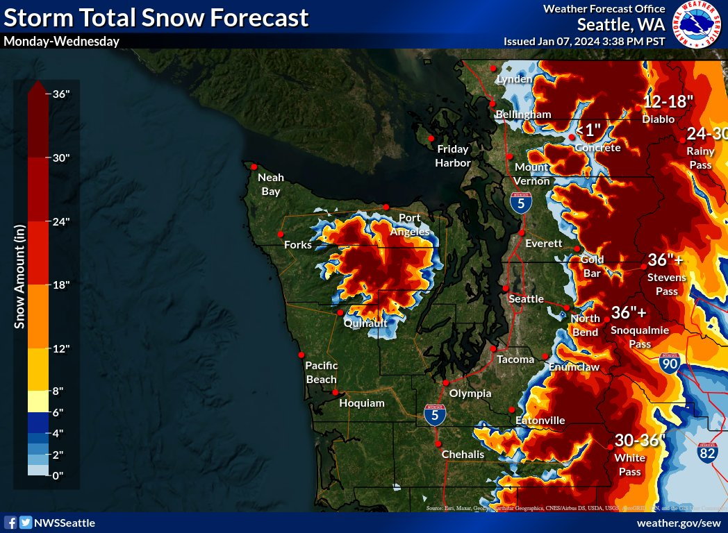 Blizzard Warning for Cascades, rain/snow mix in Snohomish County cities ...