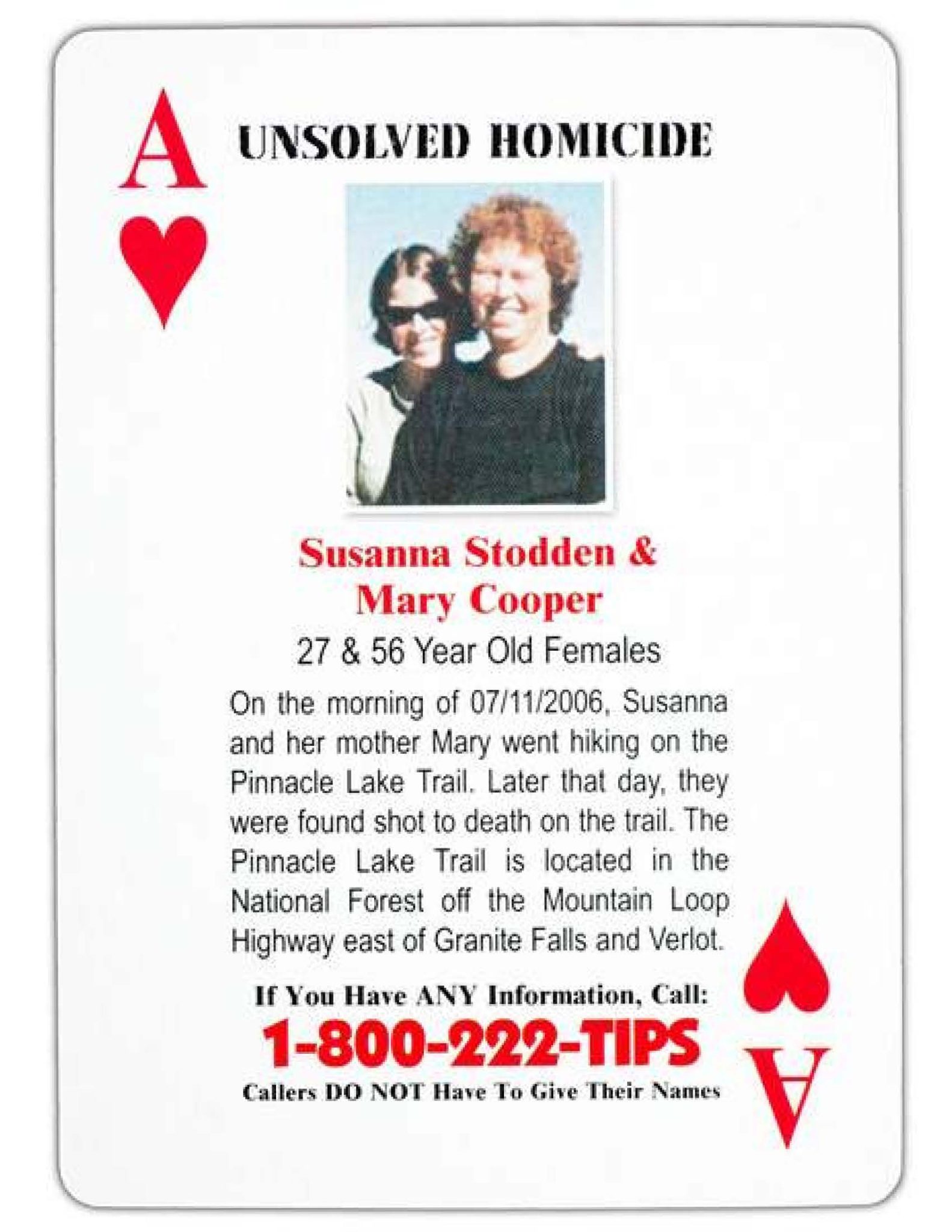 Sheriff’s Office seeking tips to crack cold case of the Pinnacle Lake ...