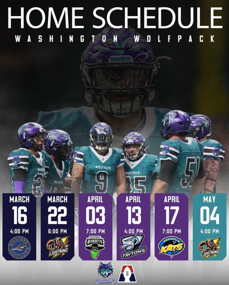 Washington Wolfpack Arena Football Announces Full 2025 Season Schedule ...