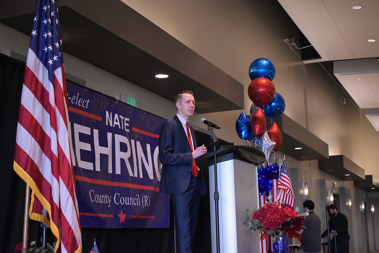 Nate Nehring announces re-election bid to a campaign kick-off attended ...