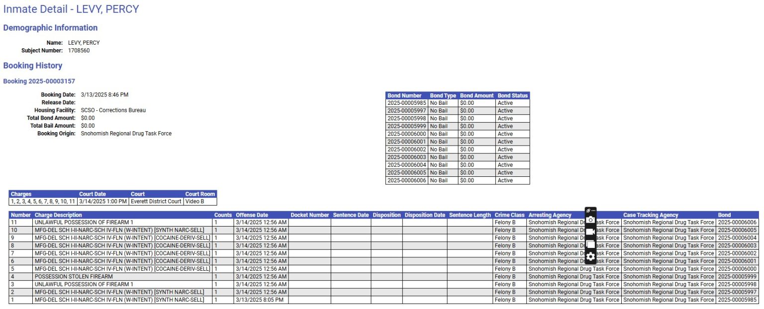 Percy Levy, who Gov Inslee granted clemency, arrested with illegal ...