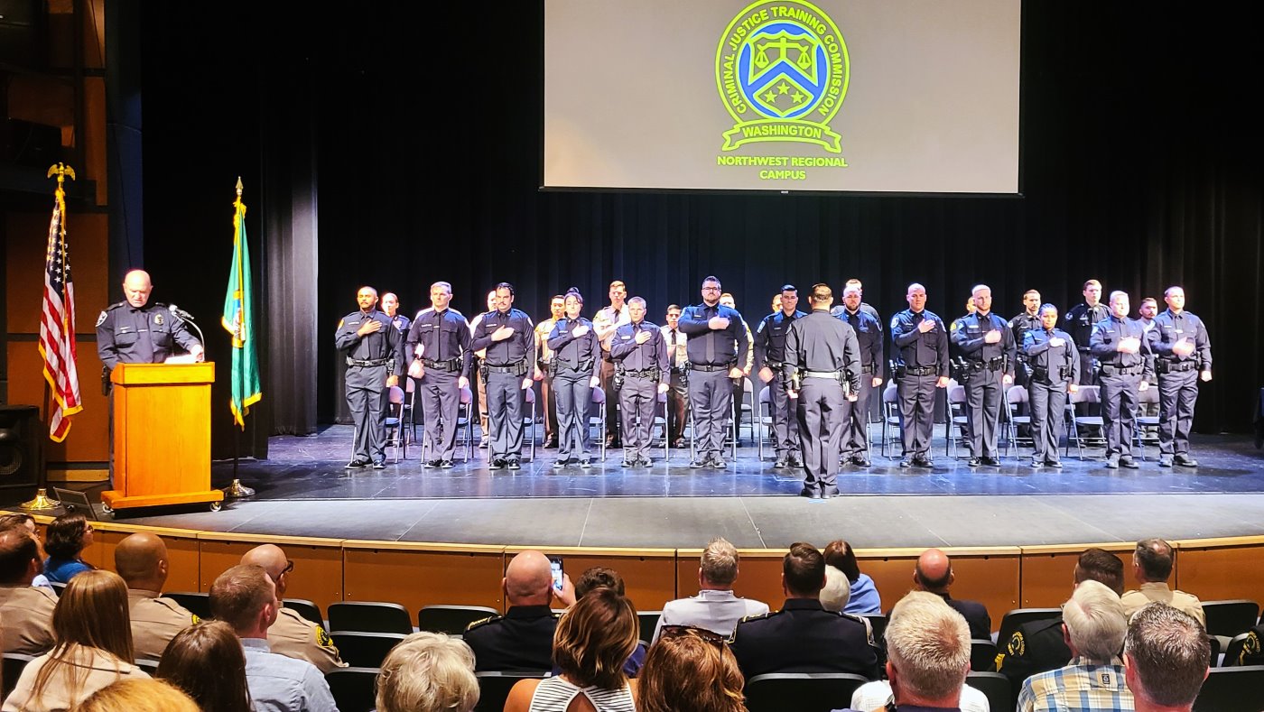 WSCJTC Arlington Regional Academy holds its first graduation of 27 law enforcement officers ...